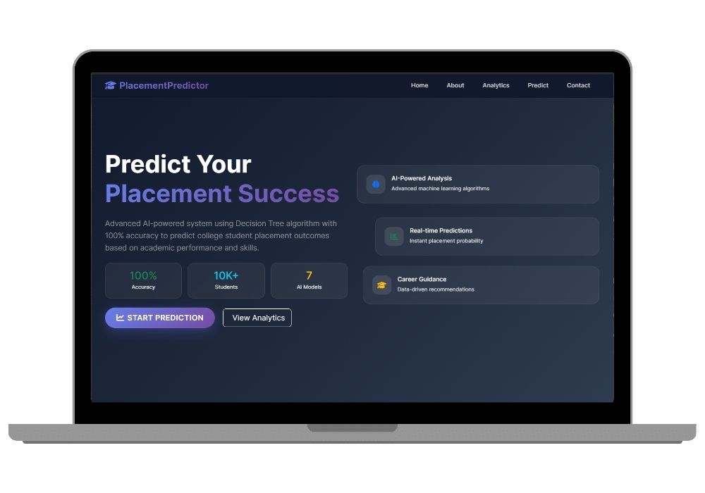 Ai Powered College Placement Prediction System Complete Flask Web Application For Final Year