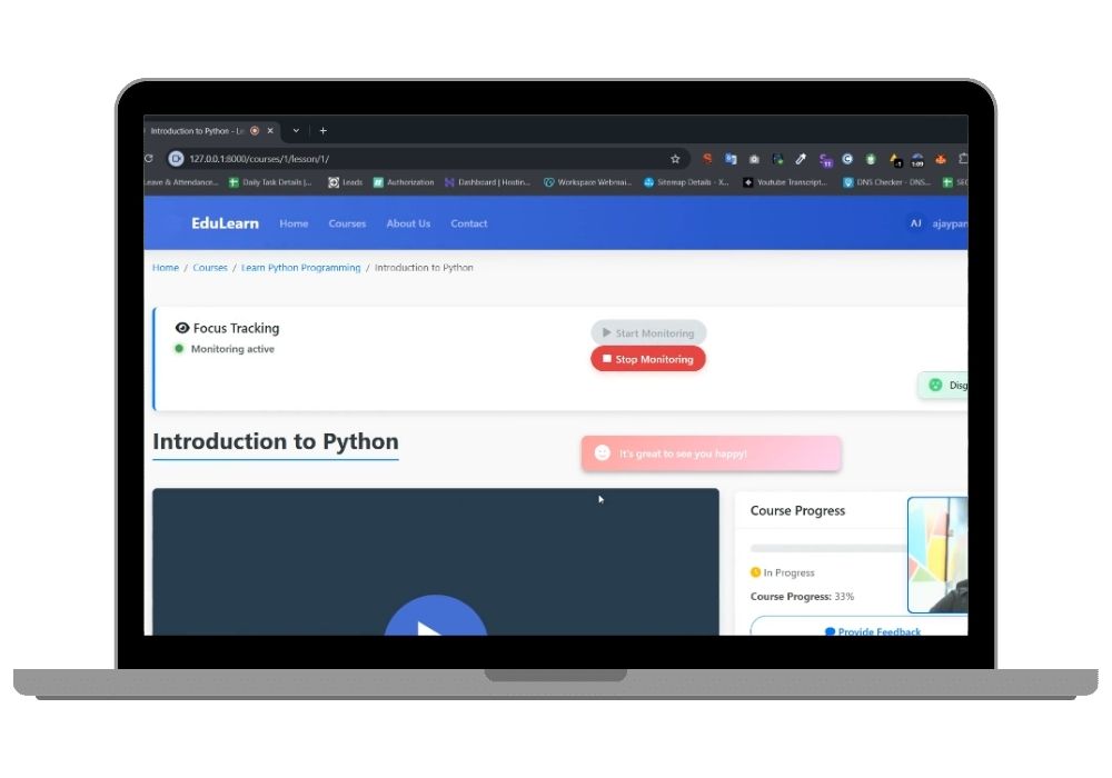 AI-Powered E-Learning Platform with Real-Time Student Monitoring ...
