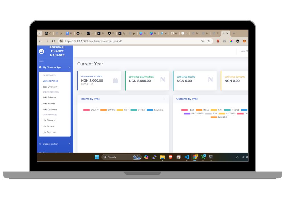 Personal Finance Management App | CodeAj Marketplace